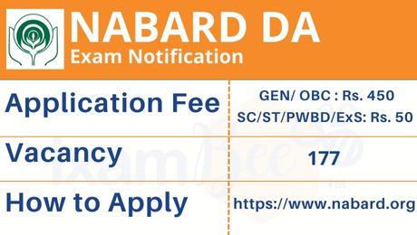 NABARD Development Assistant 2024 Notification : Official Notification PDF, Application Form